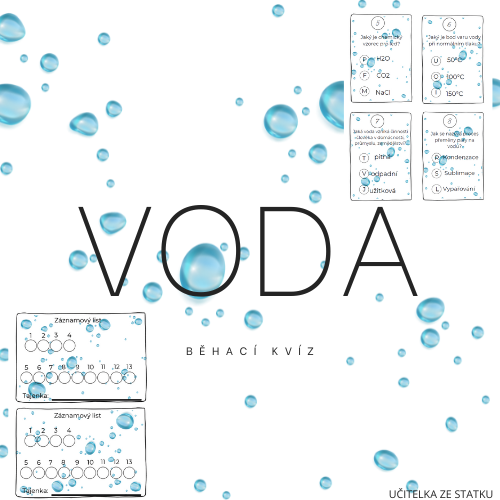 Voda - běhací kvíz - Chemie | UčiteléUčitelům.cz